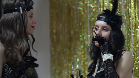 People dressed in style of Roaring twent... | Stock Video | Pond5