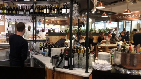 Market Crowd Scene People Eating Stock Footage ~ Royalty Free Stock ...