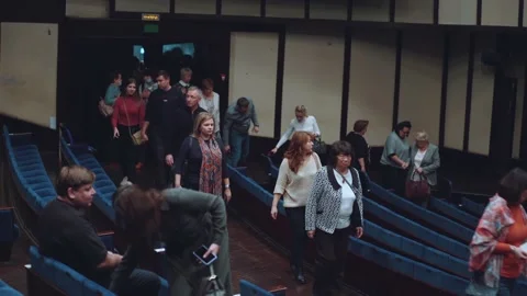 People enter the theater hall, the audie... | Stock Video | Pond5