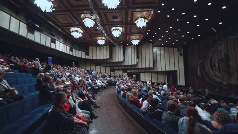 People enter the theater hall, the audie... | Stock Video | Pond5