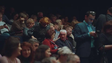 People enter the theater hall, the audie... | Stock Video | Pond5