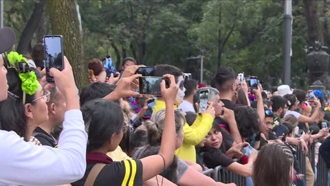 people filming the Mexican day of the de... | Stock Video | Pond5