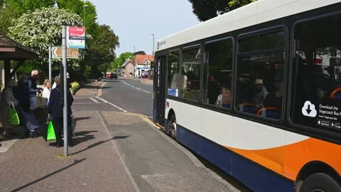 People Getting Off Buses Stock Video Footage | Royalty Free People ...