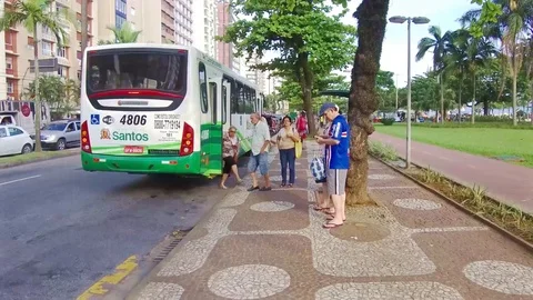 People Getting Off Buses Stock Video Footage | Royalty Free People ...