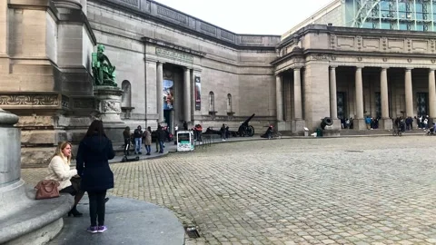 People hanging out in a public space in ... | Stock Video | Pond5