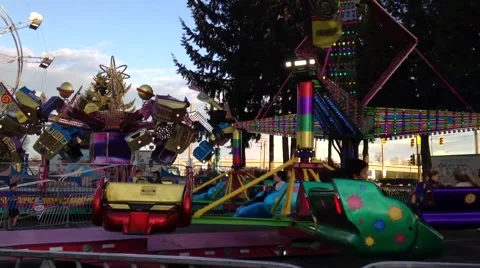 People having fun at the West Coast Amus... | Stock Video | Pond5