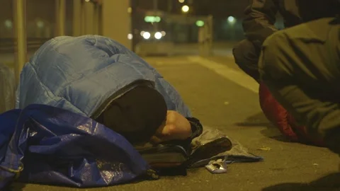 People Helping Homeless Stock Video Footage | Royalty Free People ...