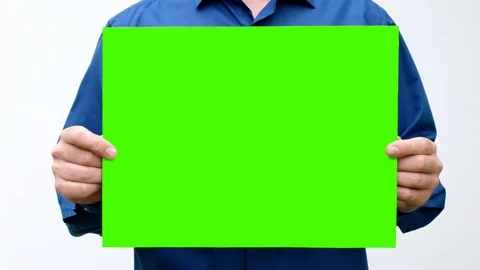 People increases the green screen, holdi... | Stock Video | Pond5