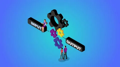 People with input and output process of ... | Stock Video | Pond5