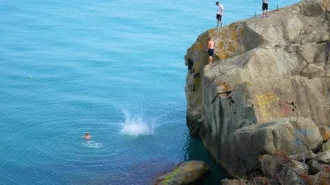 Jump Off Cliff Stock Video Footage | Royalty Free Jump Off Cliff Videos ...