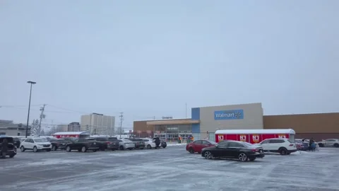 People Loading Cars at Walmart Supercent... | Stock Video | Pond5