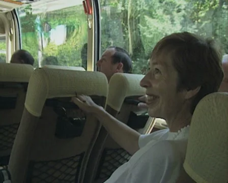 People on moving coach | Stock Video | Pond5