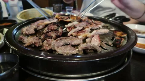 Korean A Life Bbq Stock Video Footage | Royalty Free Korean A Life Bbq ...