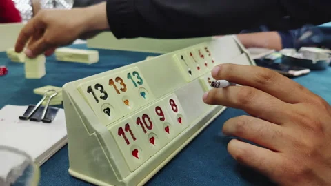 People Playing Okey Game on The Table 1 | Stock Video | Pond5