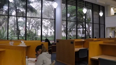 People reading and studying in the libra... | Stock Video | Pond5