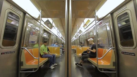 People Ride The Subway In New York City | Stock Video | Pond5