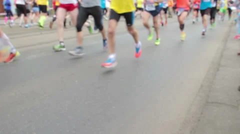 Crowd Running Towards Camera Stock Video Footage | Royalty Free Crowd ...