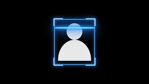 people Scan neon person icon neon icon o... | Stock Video | Pond5