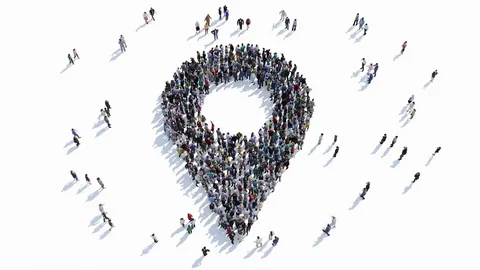 people shape of sign map pointer | Stock Video | Pond5