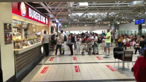 People stand in queue in Burger King sto... | Stock Video | Pond5