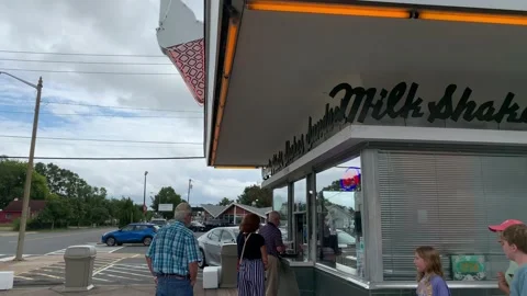 People Standing In Line Famous Carl's Fr... | Stock Video | Pond5