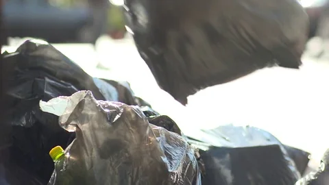 People throwing waste in the trash | Stock Video | Pond5