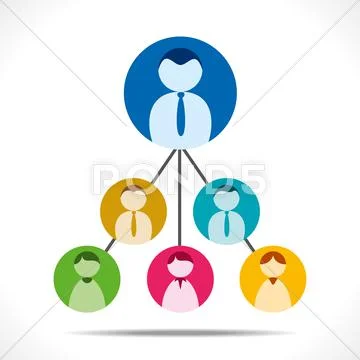 People tree or position of people step by step Illustration #54497580