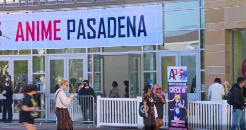 People waiting in line to visit Anime Pa... | Stock Video | Pond5