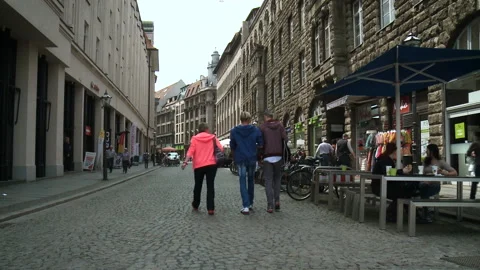 People walk around the square of the cit... | Stock Video | Pond5