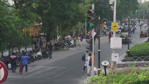 People Walking Along Side Streets In The... | Stock Video | Pond5