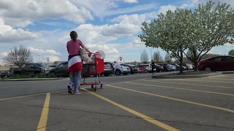 People Walking and Driving Target Shoppi... | Stock Video | Pond5