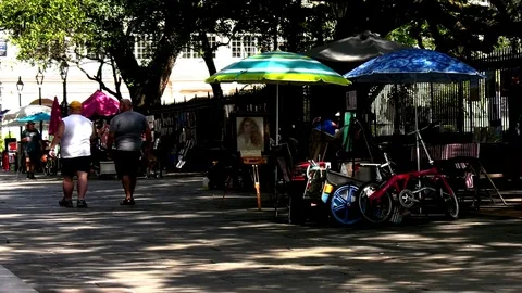 People walking by artwork around Jackson... | Stock Video | Pond5