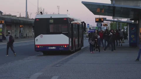 People walking down the aisle of the bus... | Stock Video | Pond5