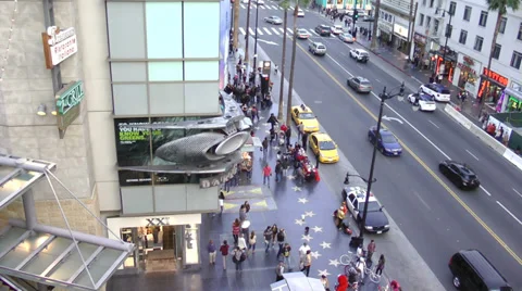 People walking on famous Walk of Fame at... | Stock Video | Pond5