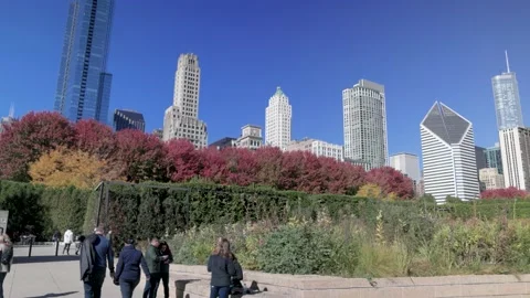 People walking in Millennium Park in Chi... | Stock Video | Pond5