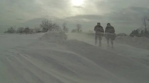 People Walking In A Blizzard Stock Footage ~ Royalty Free Stock Videos ...