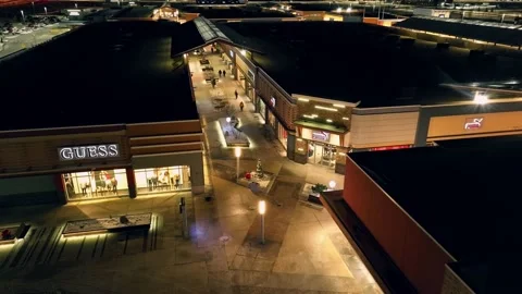People walking through open air mall at ... | Stock Video | Pond5