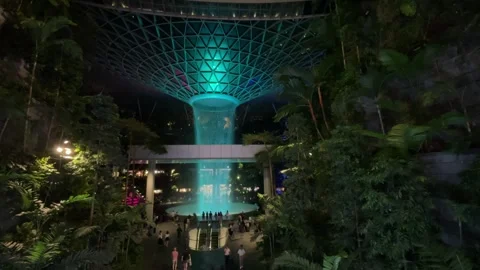 People watching The Jewel Waterfall in S... | Stock Video | Pond5