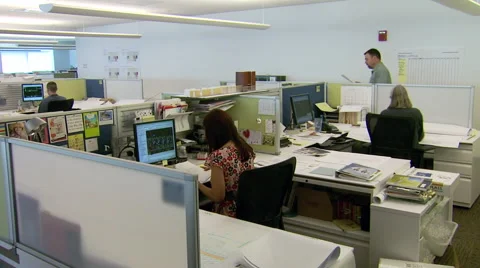People Office Cubicle Stock Footage ~ Royalty Free Stock Videos | Pond5