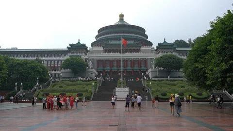 People's Assembly Hall in Chongqing Chin... | Stock Video | Pond5