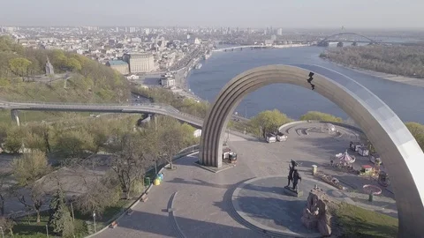 Peoples' Friendship Arch, Glass Bridge, ... | Stock Video | Pond5