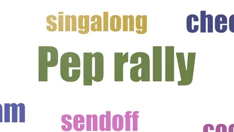 Pep Rally Word Cloud Animated Isolated O... | Stock Video | Pond5