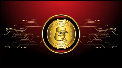 pepe frog meme coin cryptocurrency green... | Stock Video | Pond5