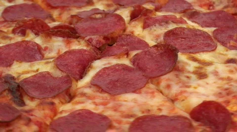 Pepperoni pizza zoom out - HD | Stock Video | Pond5