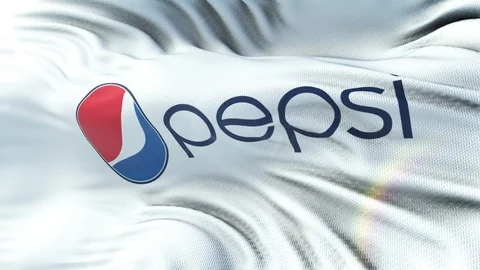 PEPSI flag waving on sun. Seamless loop ... | Stock Video | Pond5