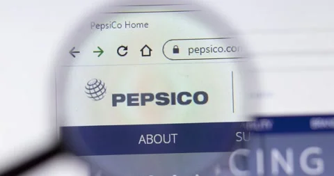 PepsiCo company website page logo on lap... | Stock Video | Pond5