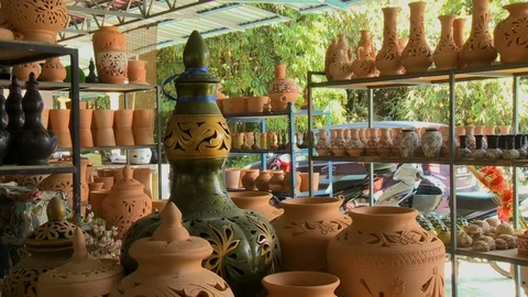 Perak Pottery | Labu Sayong Display, KL,... | Stock Video | Pond5