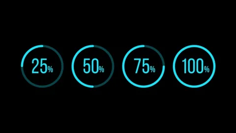 Percentage Counter, Loading Circle, Info... | Stock Video | Pond5