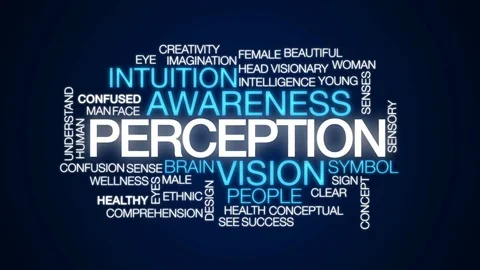 Perception animated word cloud, text des... | Stock Video | Pond5