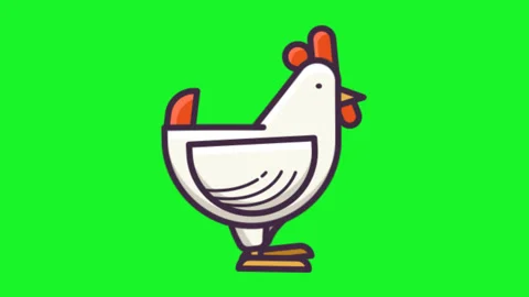 Perfect Loop Chicken animation, endless ... | Stock Video | Pond5